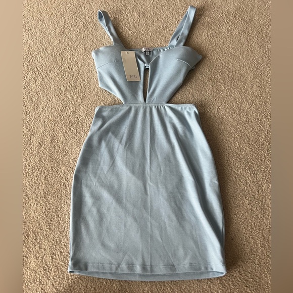 Tobi | Dresses | Nwt Tobi Blue Cutout Mini Dress | Poshmark
